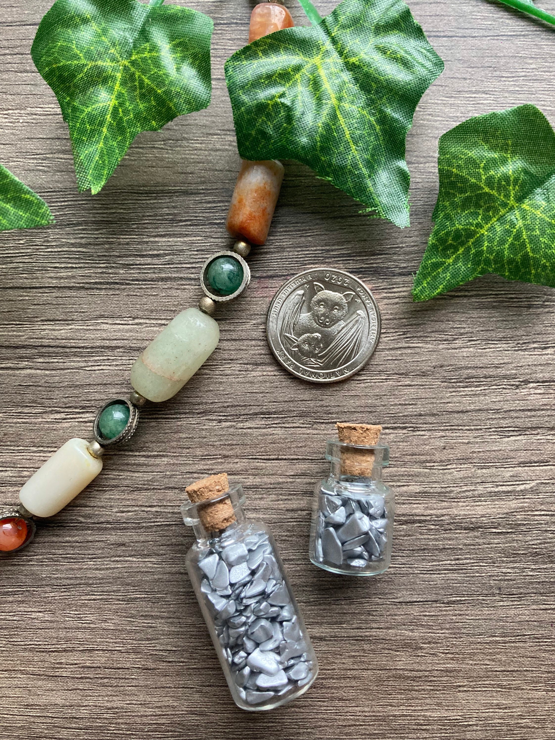 Gold & Silver Glass Vial Potion Apothecary Decor Set of 2 - Etsy