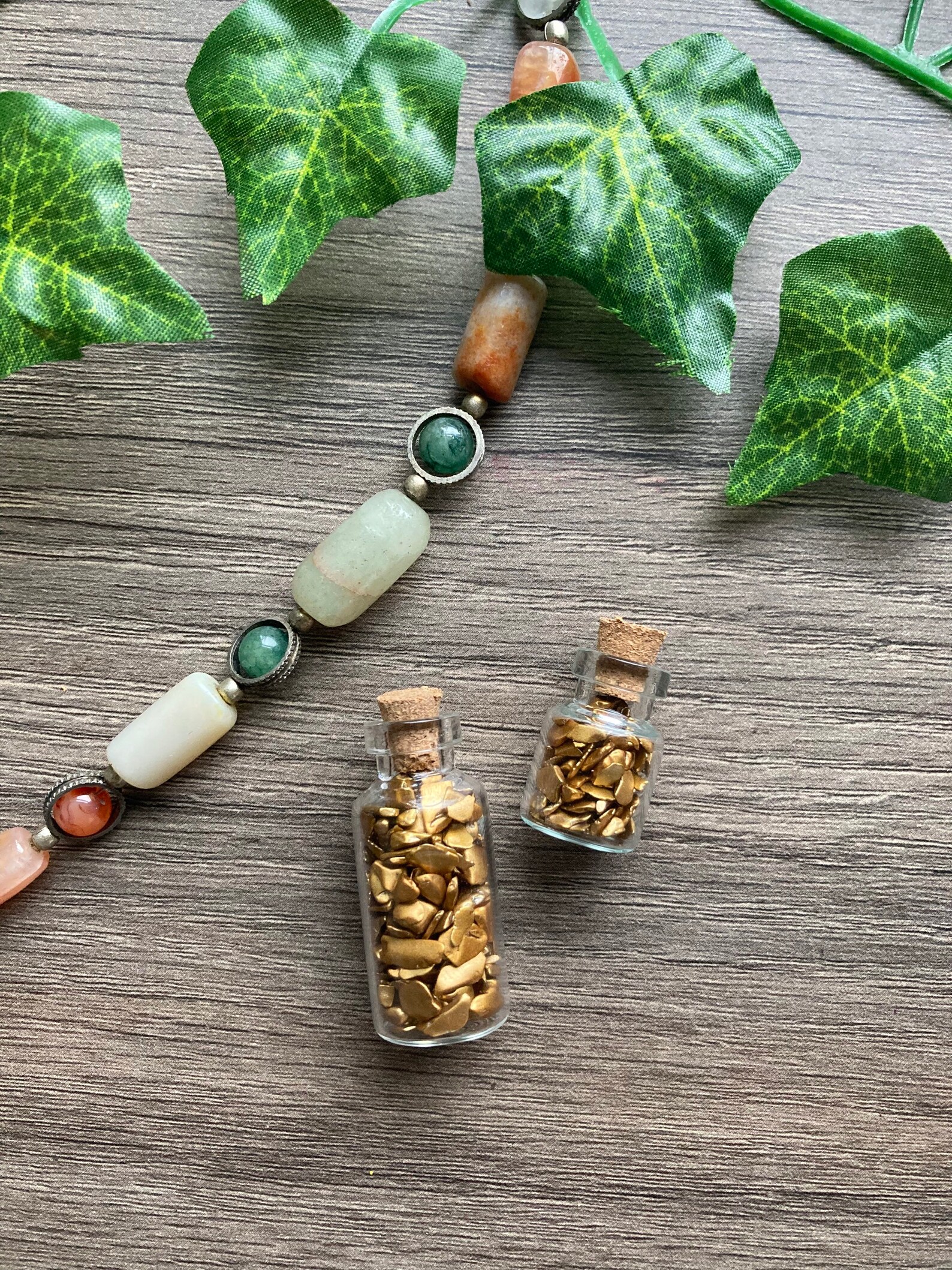 Gold & Silver Glass Vial Potion Apothecary Decor Set of 2 - Etsy