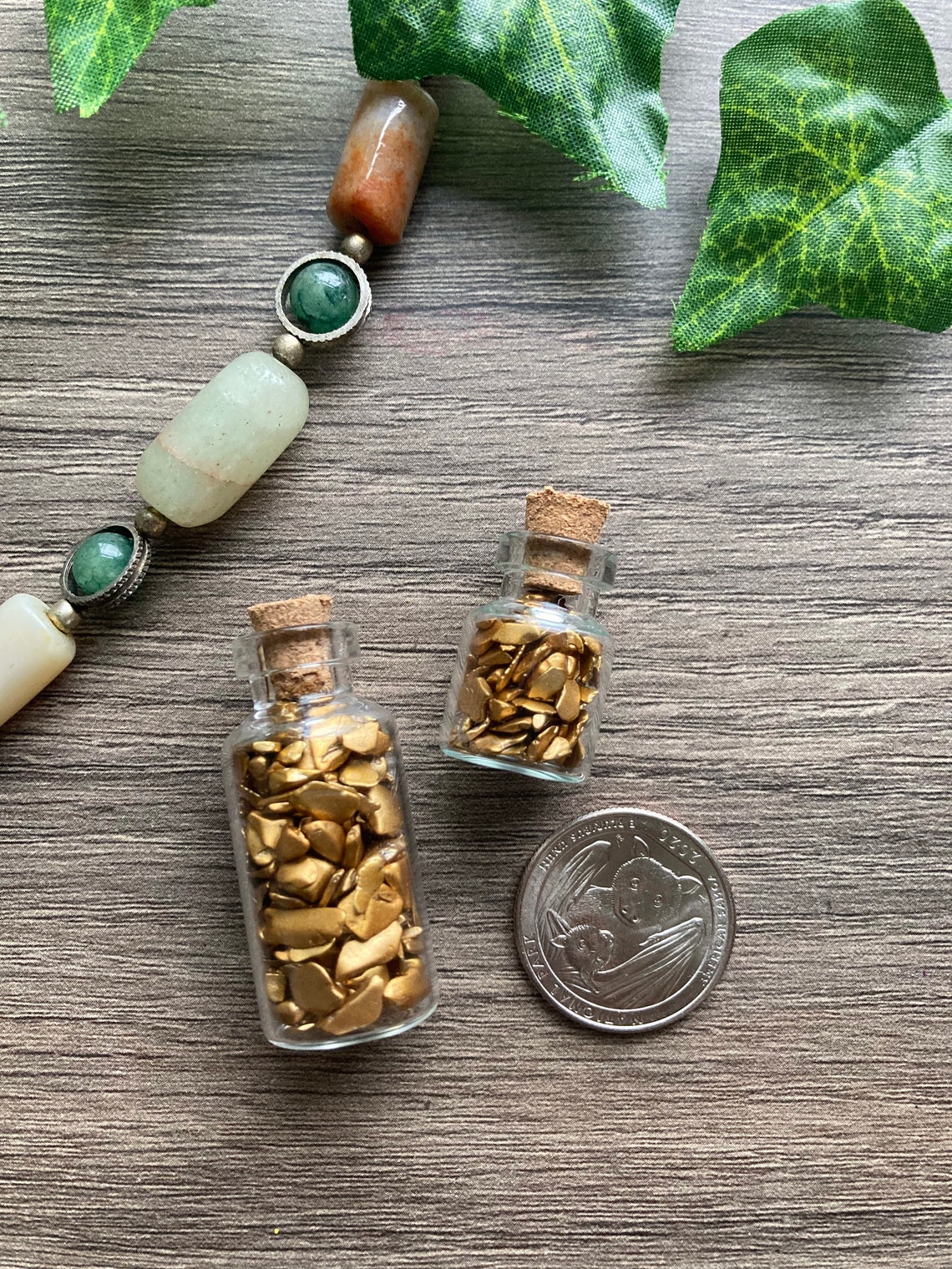 Gold & Silver Glass Vial Potion Apothecary Decor Set of 2 - Etsy