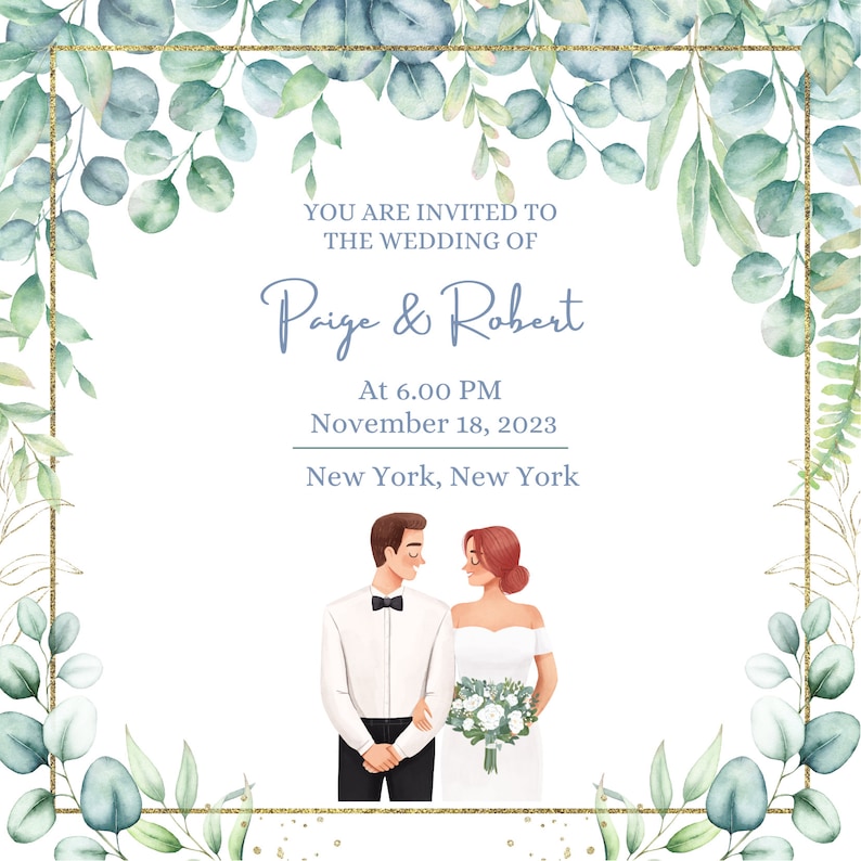 Custom Wedding Video Invitation, Wedding Animated Card, Creative ...