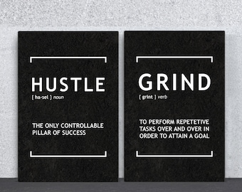 Hustle Verb Print - Etsy