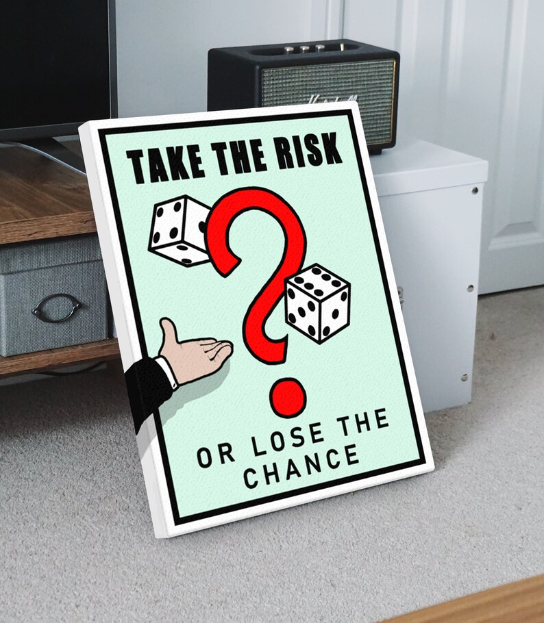 Take the Risk, Motivational Poster Question Canvas Print, Success Quote ...