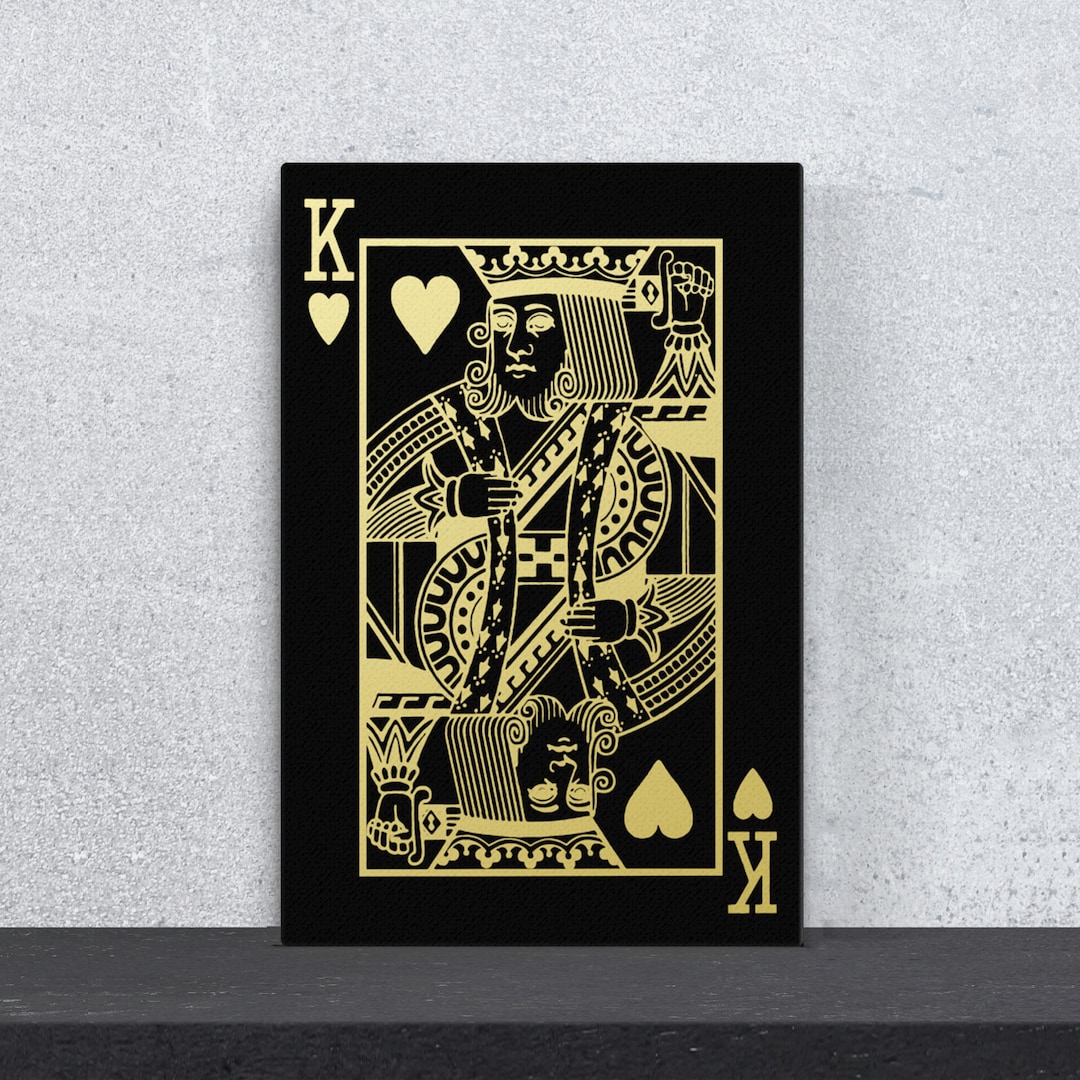 King Playing Card, Motivational Poster, Success Canvas Print ...