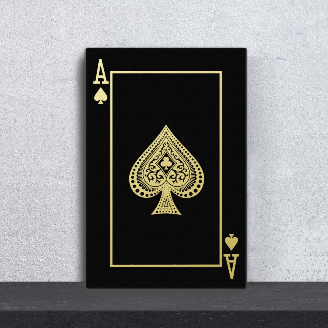 Ace Playing Card, Motivational Poster, Success Canvas Print, Motivation ...