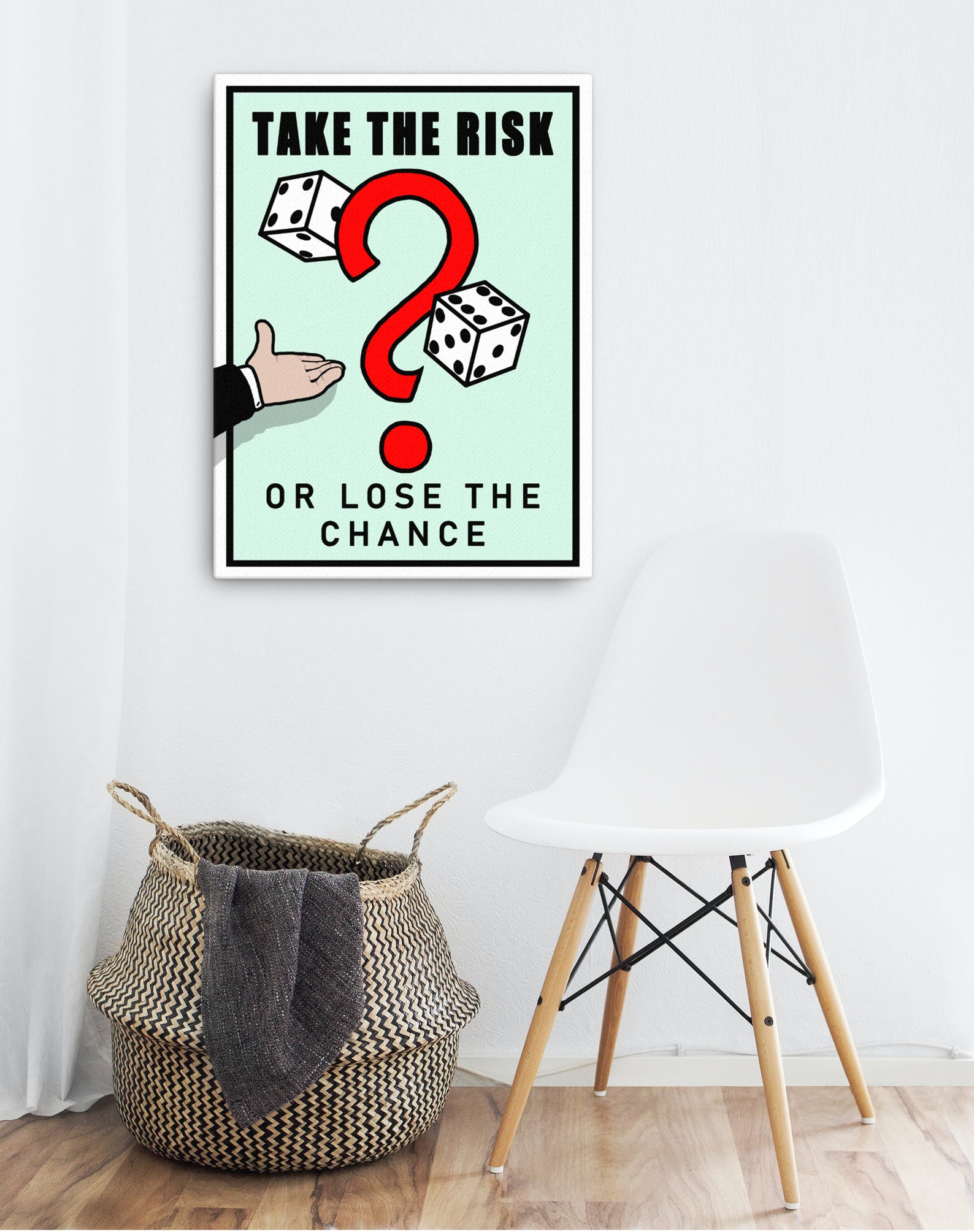 Take the Risk, Motivational Poster Question Canvas Print, Success Quote ...