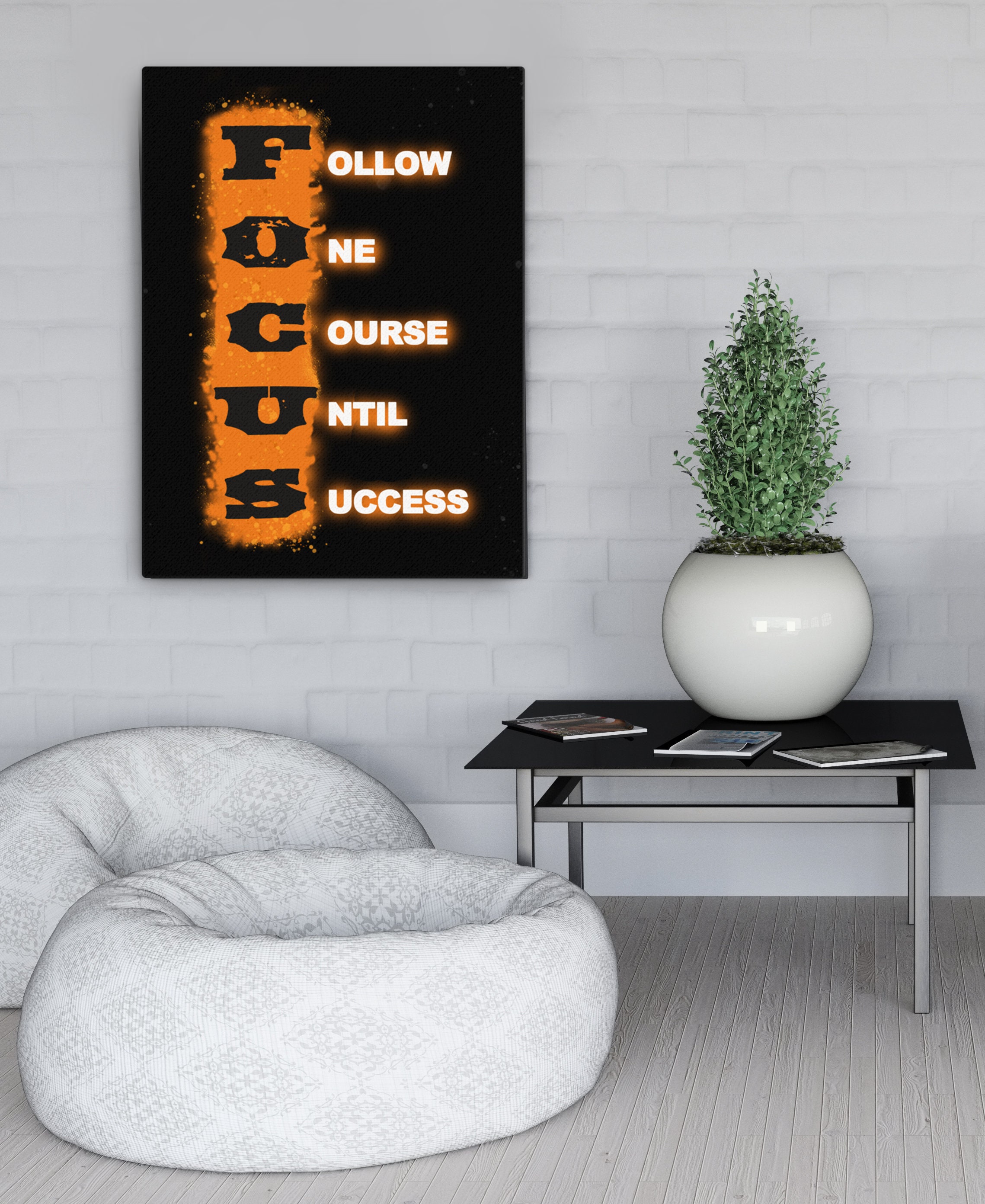 Focus Definition Motivational Poster Success Canvas Print - Etsy