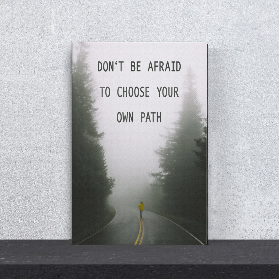Own Path, Motivational Poster, Success Canvas Print, Bet on Yourself ...