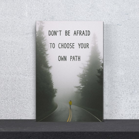 Own Path Motivational Poster Success Canvas Print Bet on | Etsy