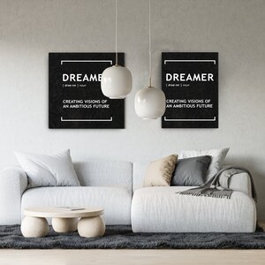 Dreamer Definition - Wall Art Motivation Canvas Print / Poster / Office ...
