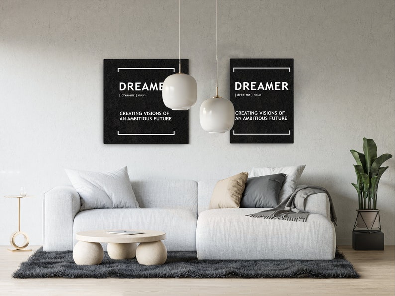 Dreamer Definition Wall Art Motivation Canvas Print / Poster / Office ...