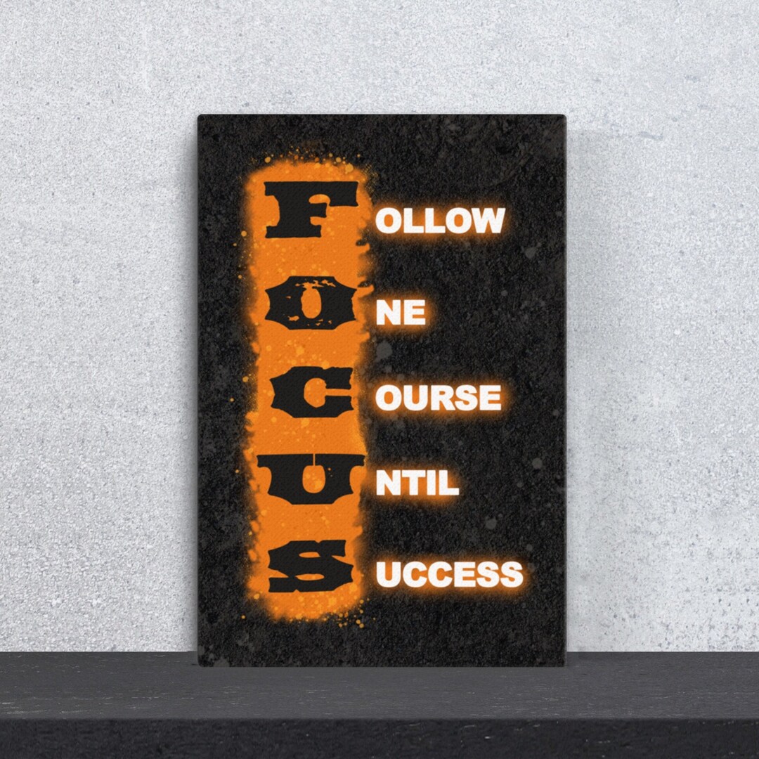 Focus Definition, Motivational Poster, Success Canvas Print, Motivation ...