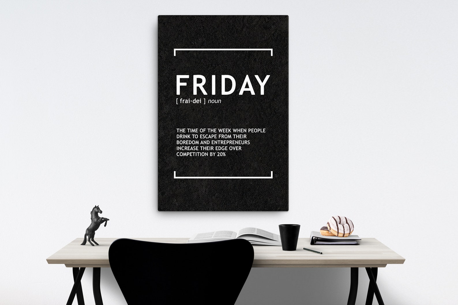Friday Definition - Wall Art Motivation Canvas Print / Poster / Office ...