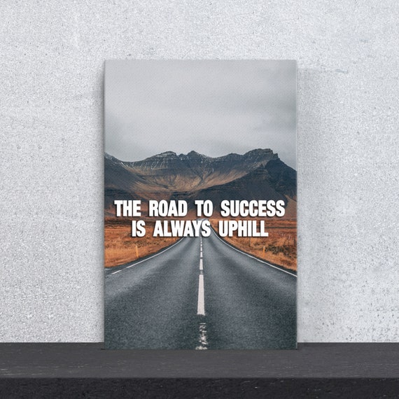 Road to Success Motivational Poster Success Canvas Print | Etsy