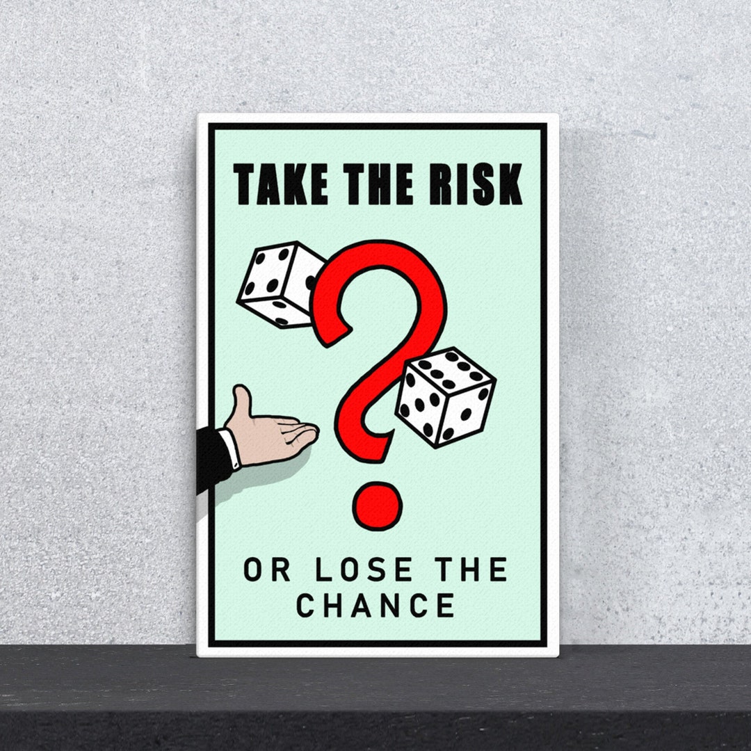 Take the Risk, Motivational Poster Question Canvas Print, Success Quote ...