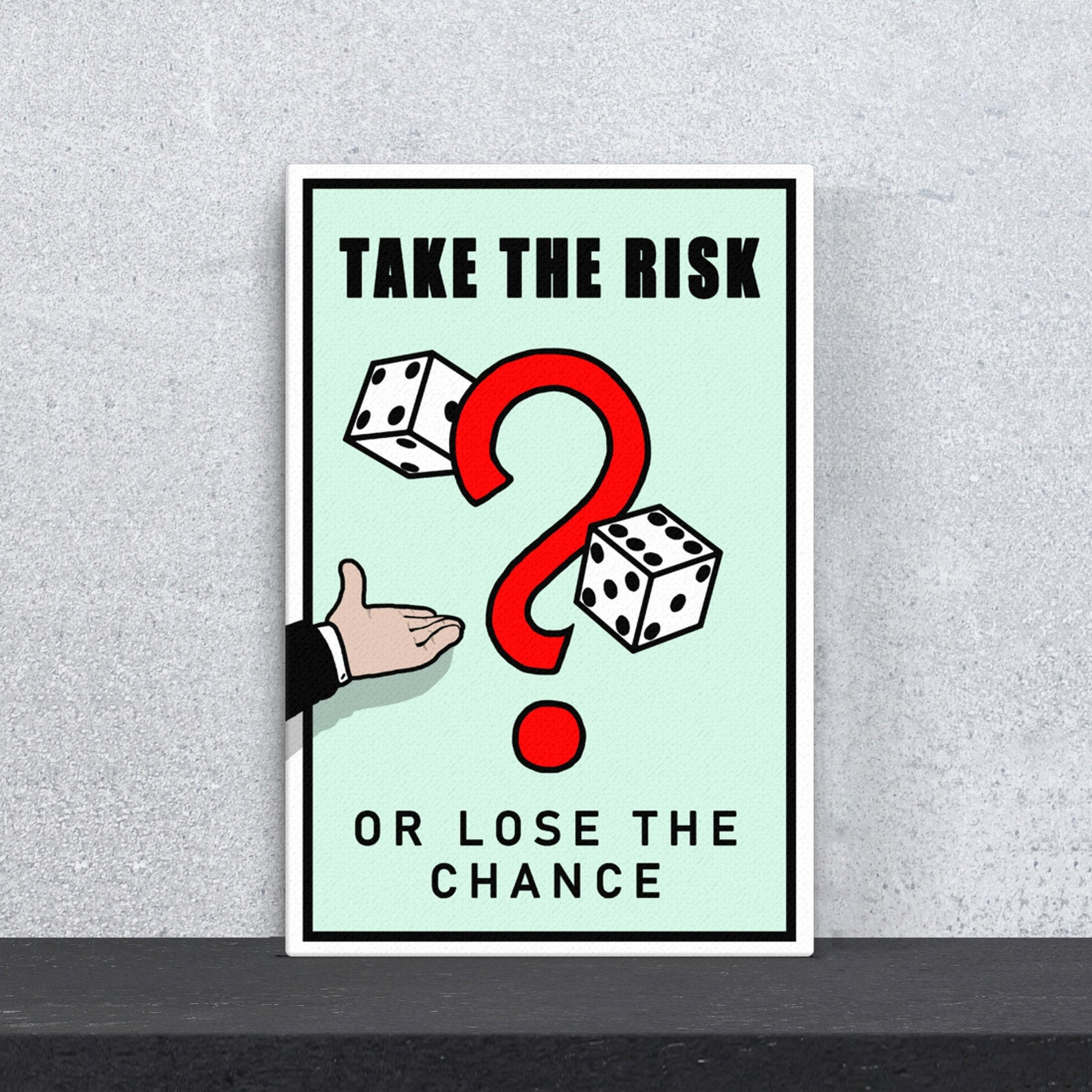 Take the Risk, Motivational Poster Question Canvas Print, Success Quote ...