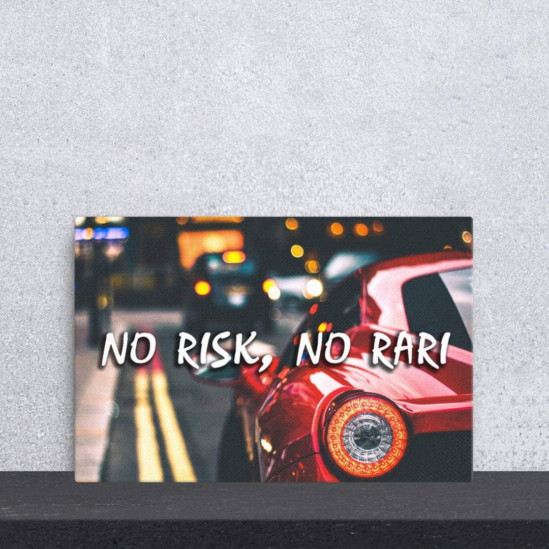 No Risk No Rare, Motivational Poster, Success Canvas Print, Bet on ...