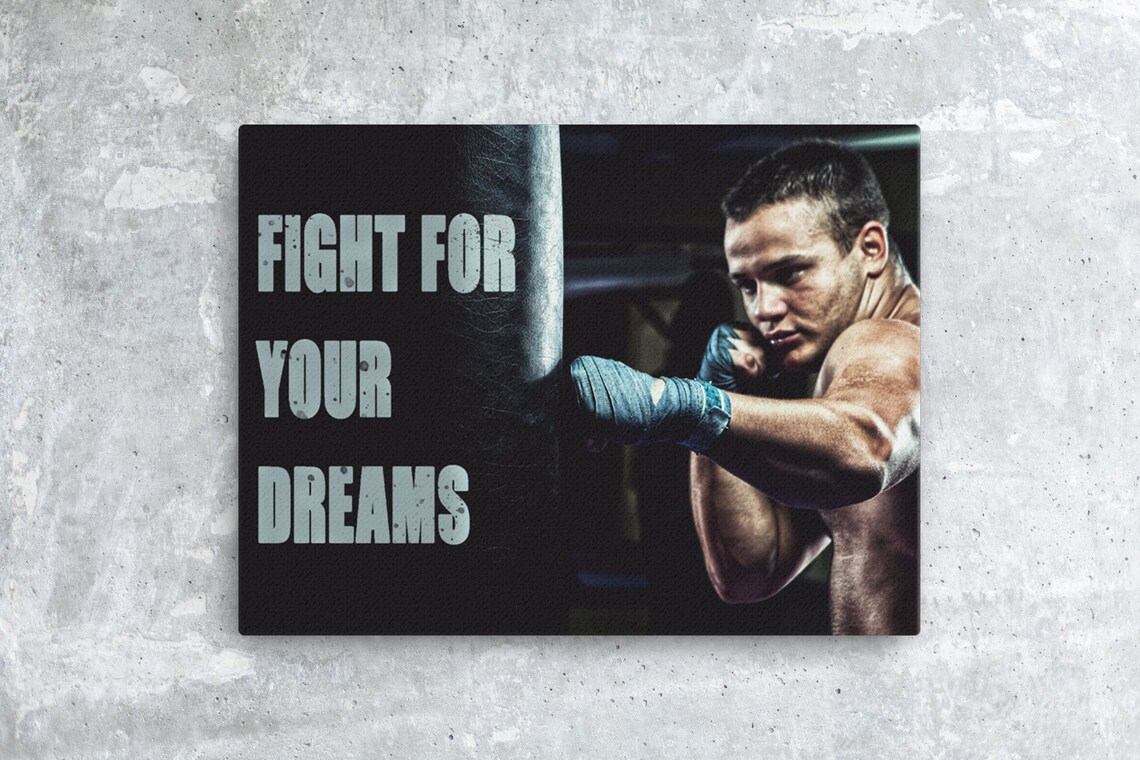 Fighter Wall Art Motivation Canvas Print / Poster / Office - Etsy
