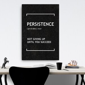 Persistence Definition - Wall Art Motivation Canvas Print / Poster ...