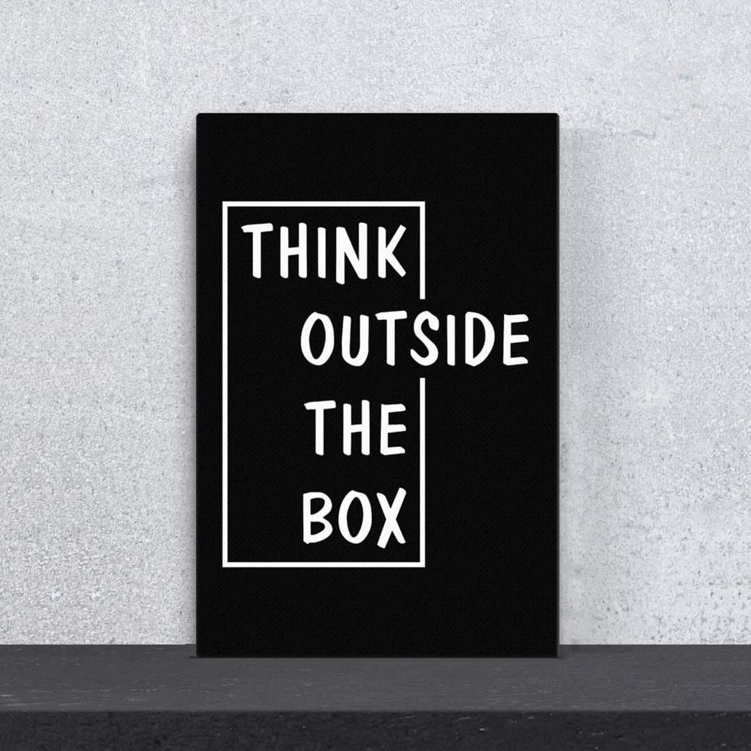 Think Outside the Box, Motivational Poster, Success Canvas Print ...