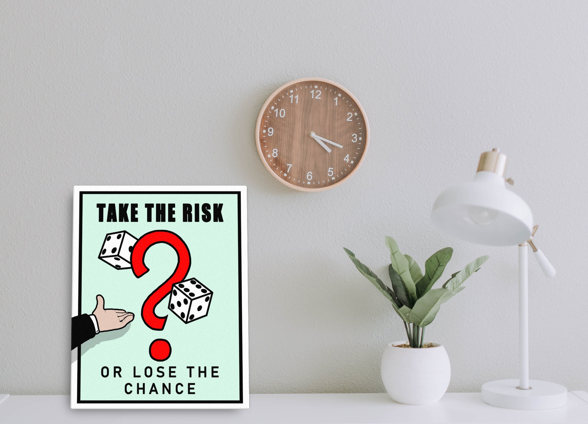 Take the Risk, Motivational Poster Question Canvas Print, Success Quote ...