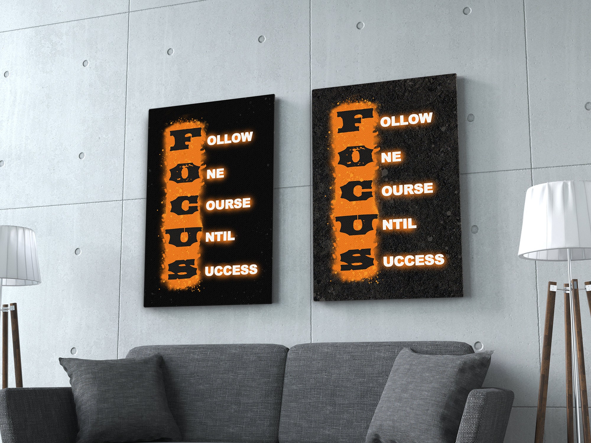 Focus Definition Motivational Poster Success Canvas Print - Etsy