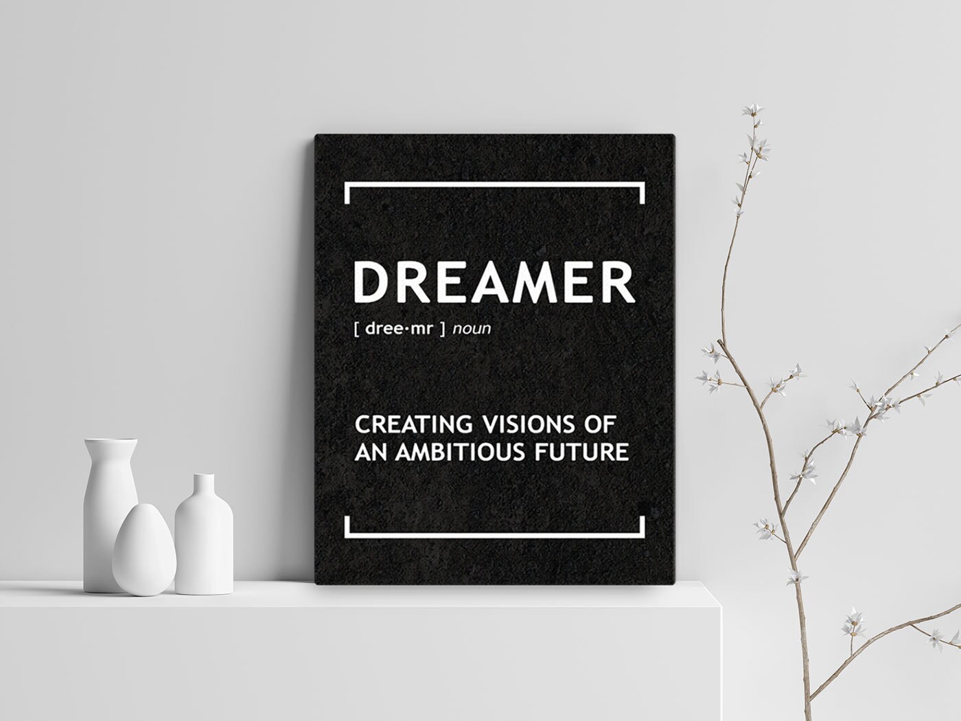 Dreamer Definition Wall Art Motivation Canvas Print / Poster / Office ...
