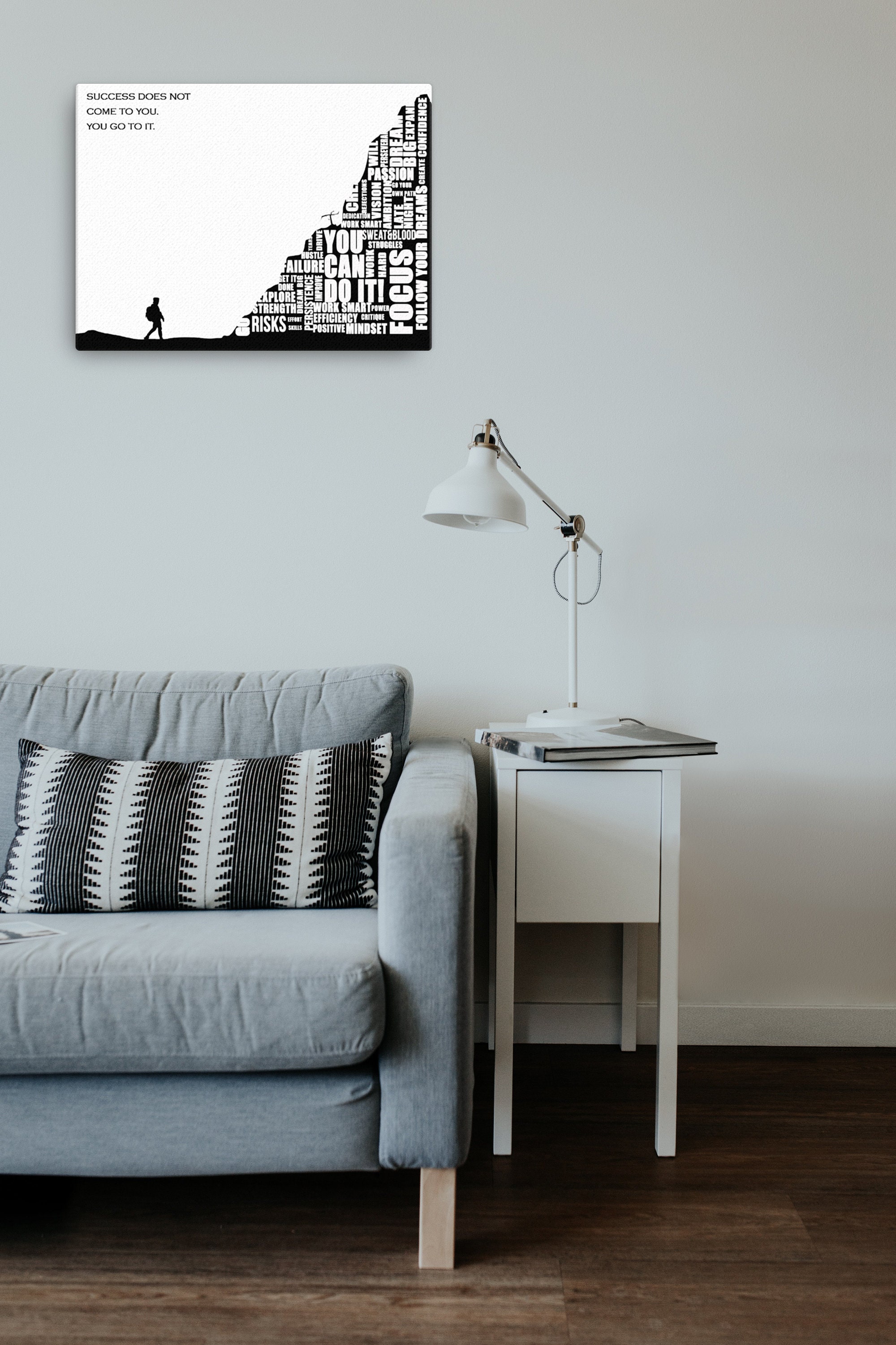 Mountain to Success Motivational Poster Success Canvas - Etsy