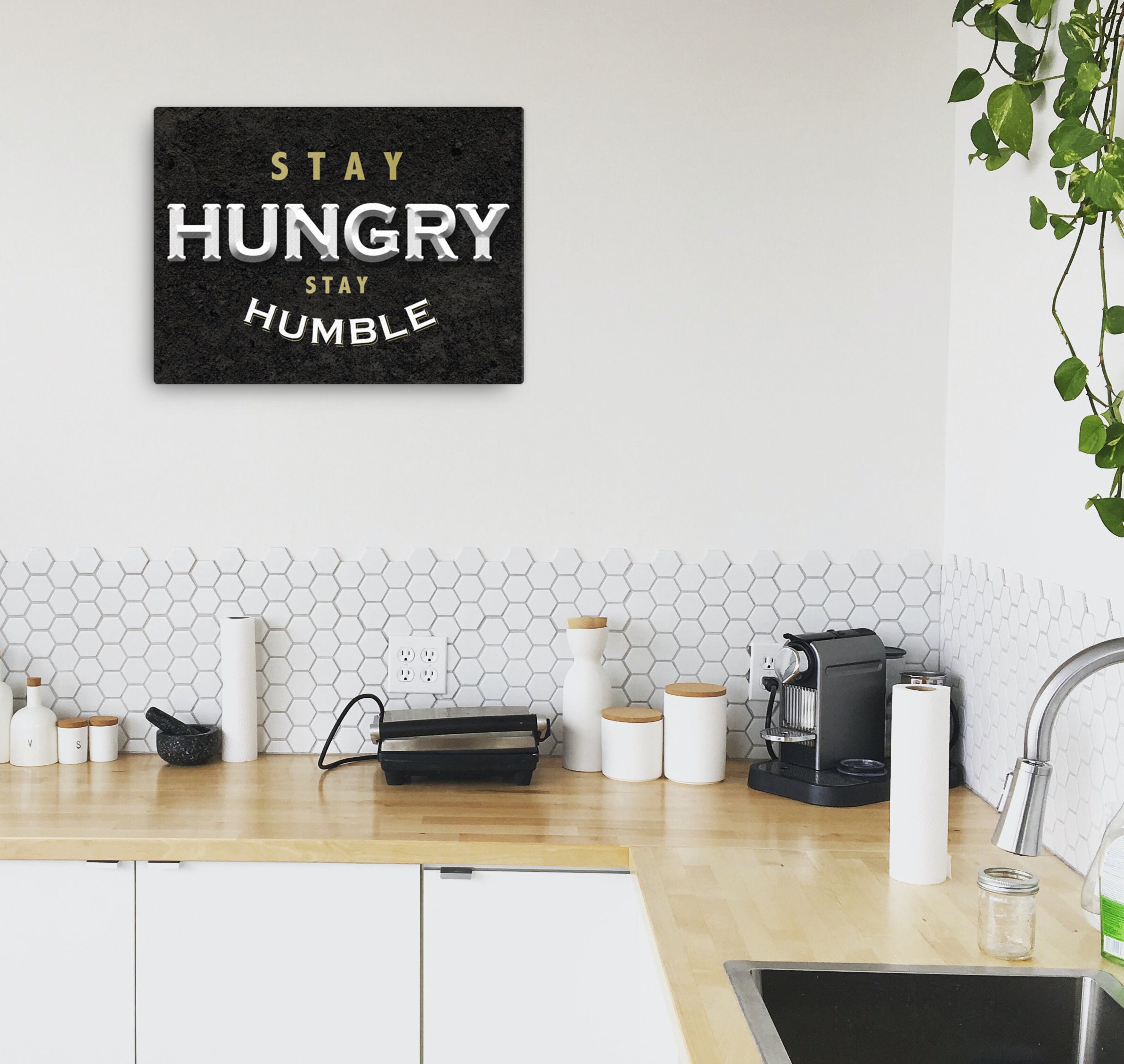 Stay Hungry Stay Humble, Motivational Poster, Success Canvas Print ...