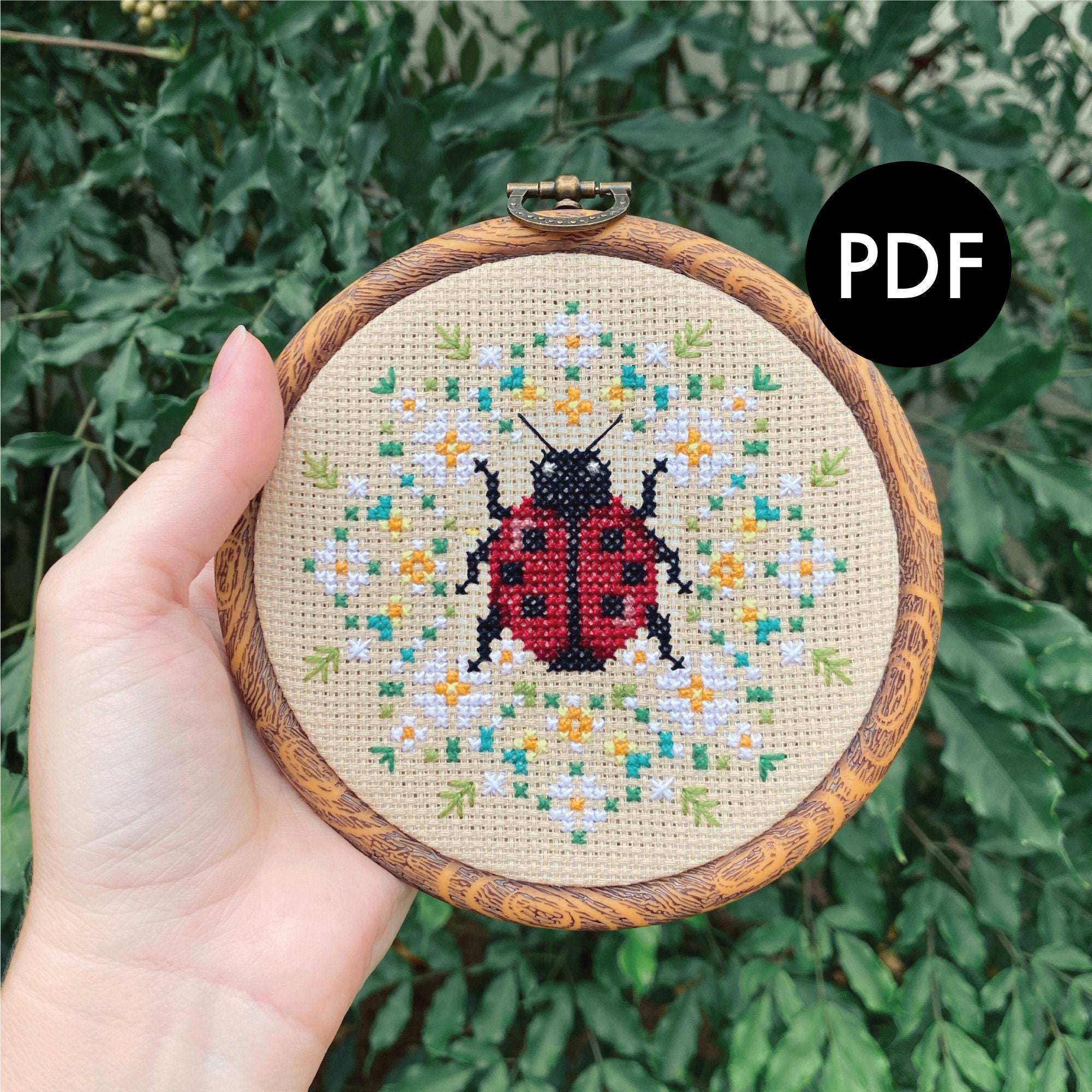 Mini Lady Bug Cross Stitch - Etsy