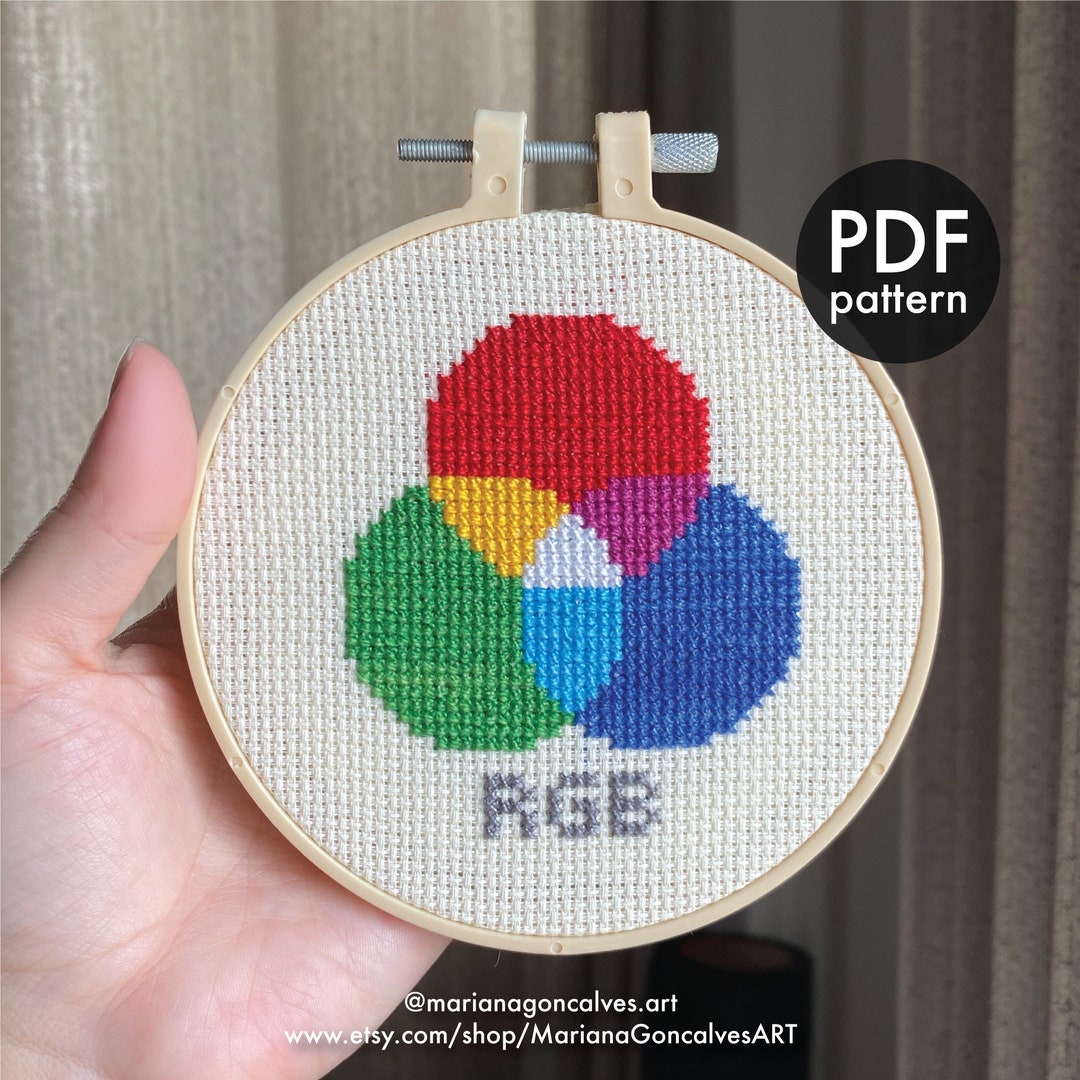 RGB, Cross Stitch, PDF Pattern, Color Geek, Paint, Modern, Easy, Artist ...