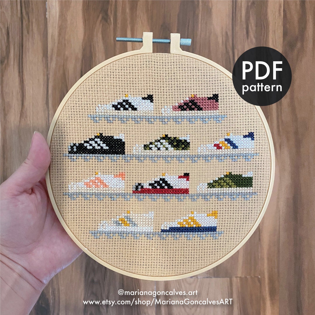 Sneakers, Collection, Cross Stitch, PDF Pattern, Modern, Download, Easy ...