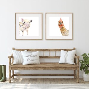 Watercolor Chicken Print Chicken Art Chicken Painting | Etsy