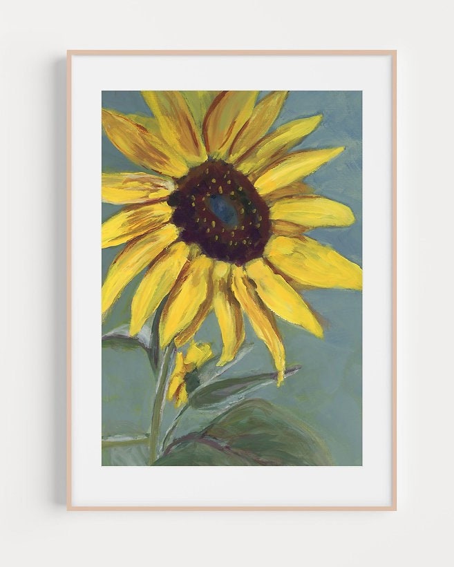 Sunflower Print Sunflower Art, Sunflower Gifts, Canvas Print, Floral ...