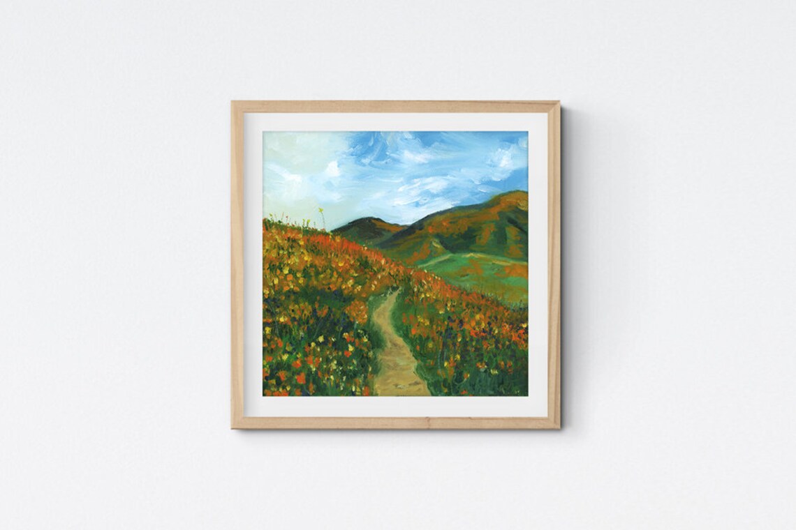 Set of 3 Poppy Field Prints fine Art Giclee Canvas Flower - Etsy