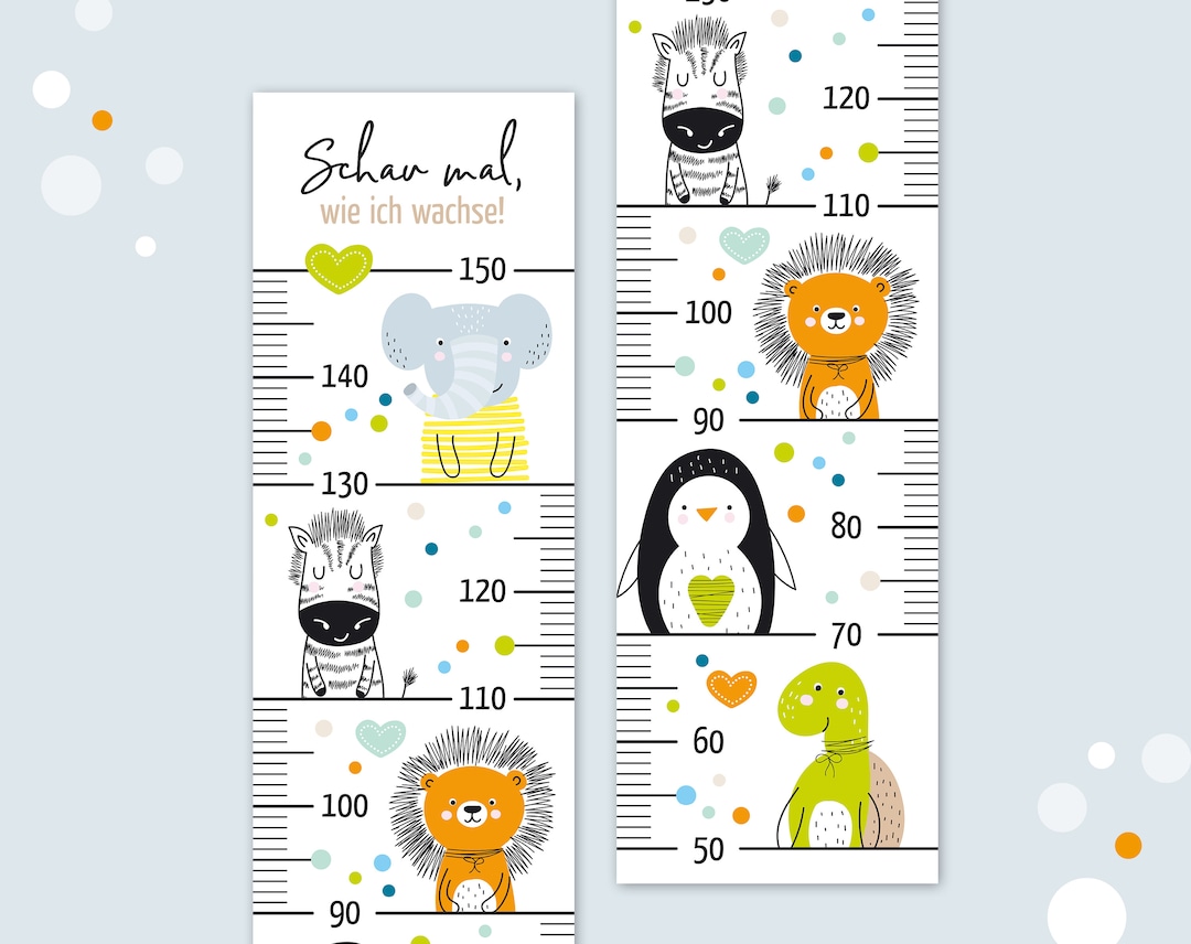 Measuring Rod for Children zoo Animals - Etsy