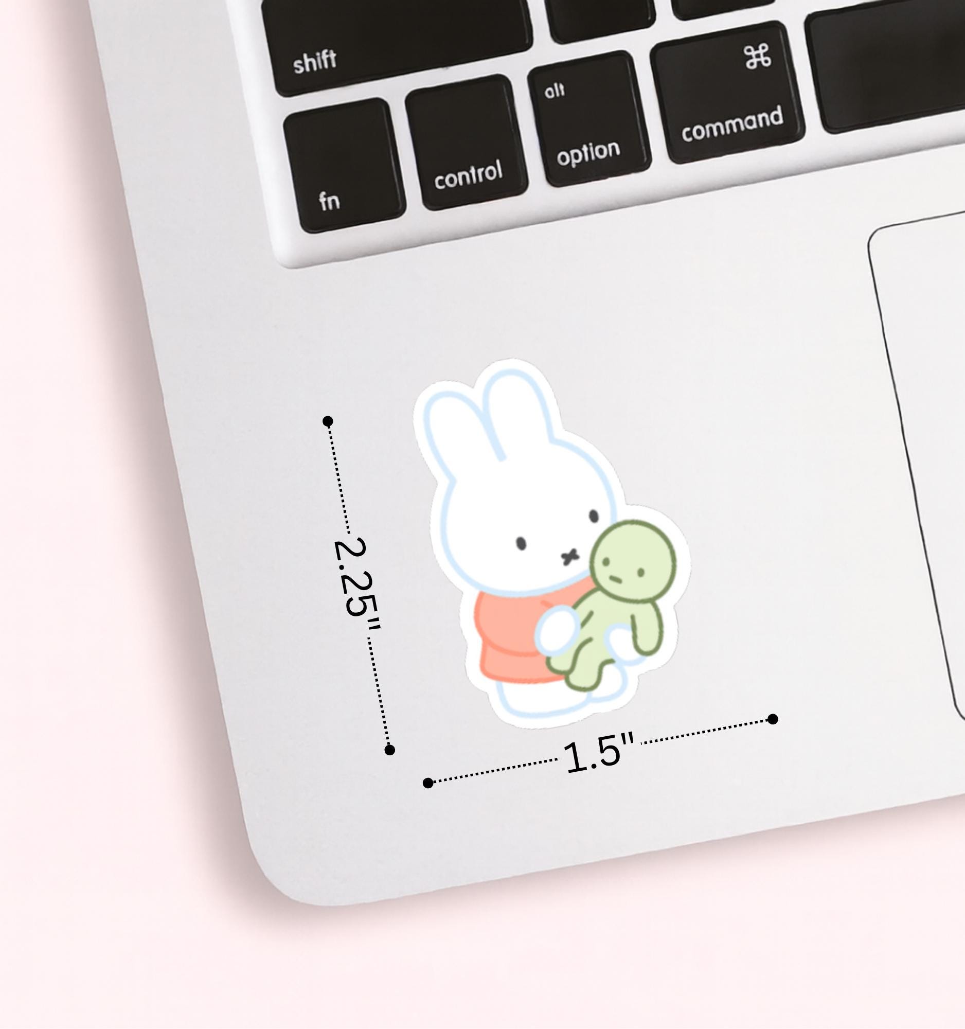 Miffy Holding Smiski Sticker | Die Cut Sticker - Holographic Heart ...