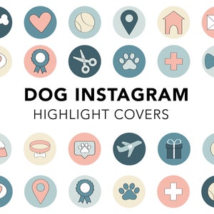 Dog Instagram Story Highlight Icons Bright Instagram - Etsy