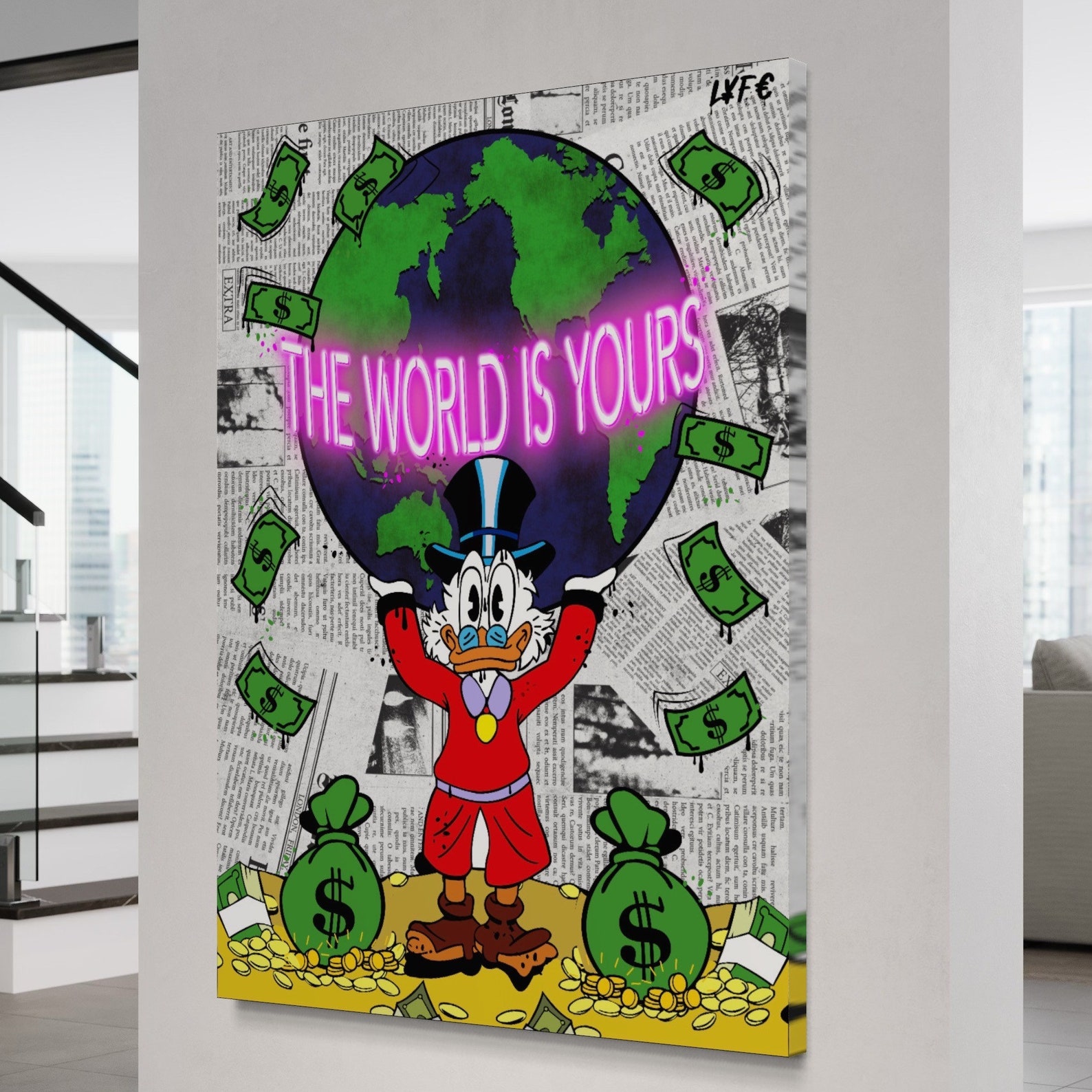 Scrooge Mcduck CANVAS) Scarface the World is Yours - Gifts for Him ...