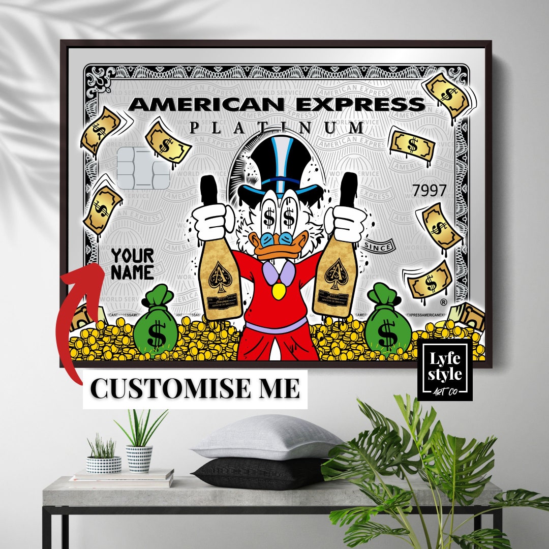 Scrooge Mcduck CUSTOMISE CANVAS American Express Alec Monopoly Inspired ... Scrooge Mcduck CUSTOMISE CANVAS American Express Alec Monopoly Inspired ...