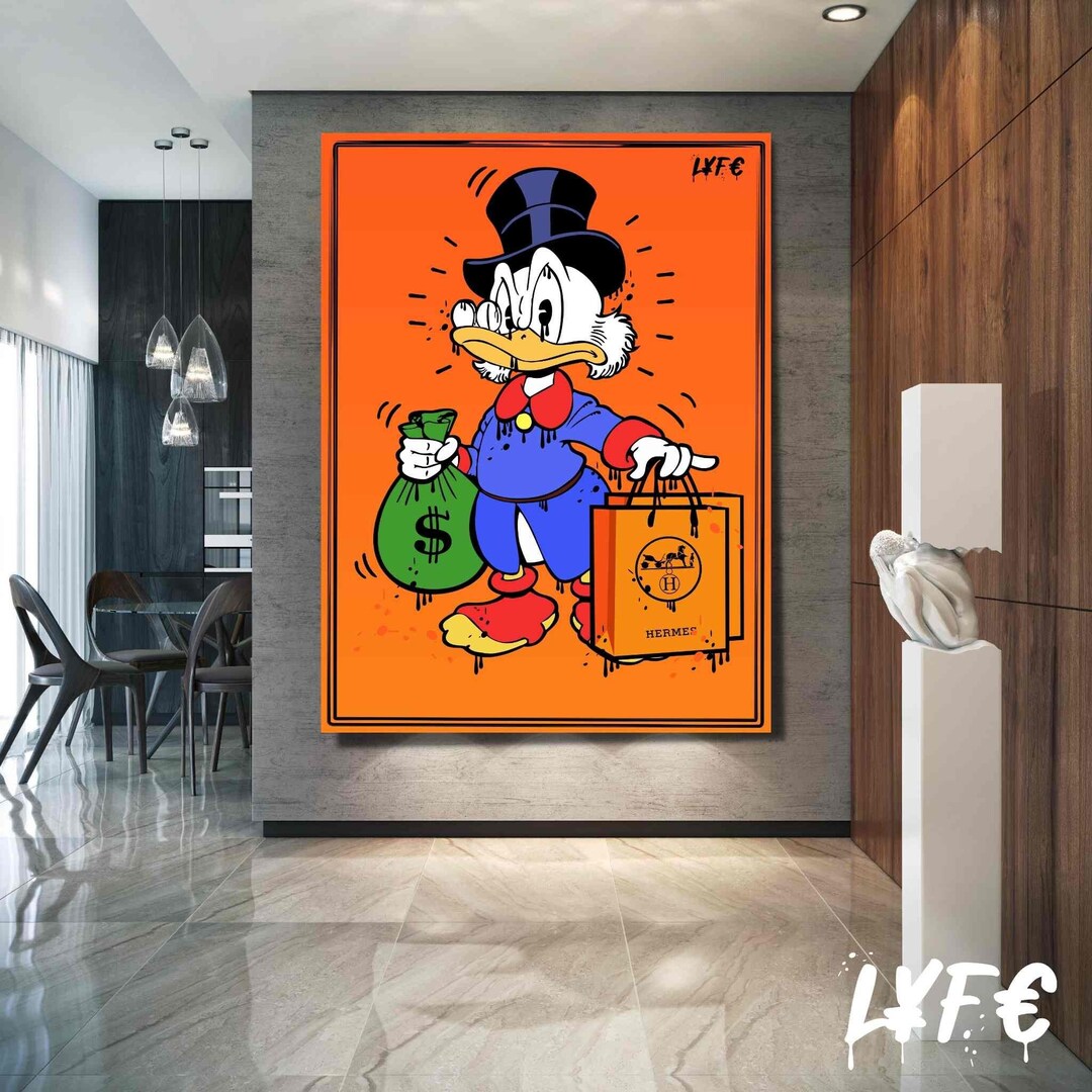 Scrooge Mcduck (super High Quality Canvas ) Street Art - Alec Monopoly ...