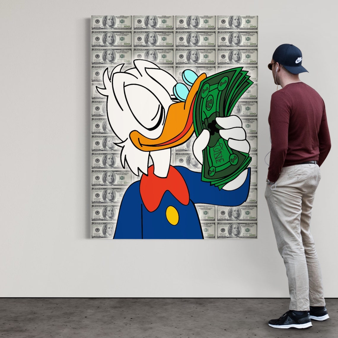 Money Duck Canvas Print – Alec Monopoly Pop Art, Motivational Wall ...