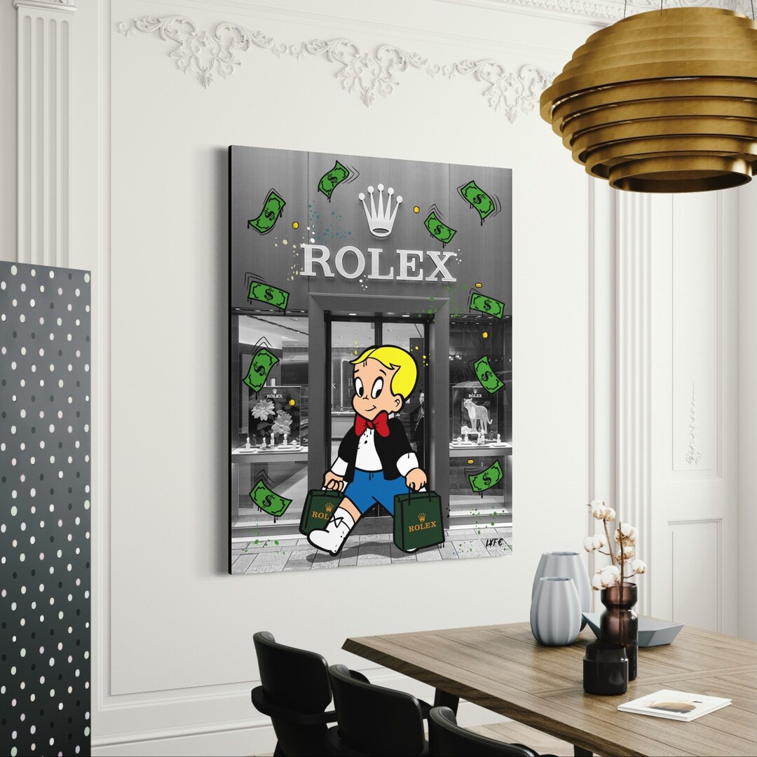 Alec Monopoly Richie Rich (CANVAS) Inspired - Wall Decor- Gifts for Him ...