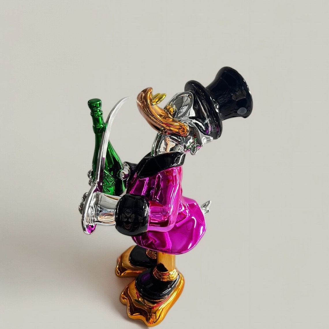 Pop Art Sculpture (chrome) Money Art Alec Monopoly - Luxury Home Decor ...