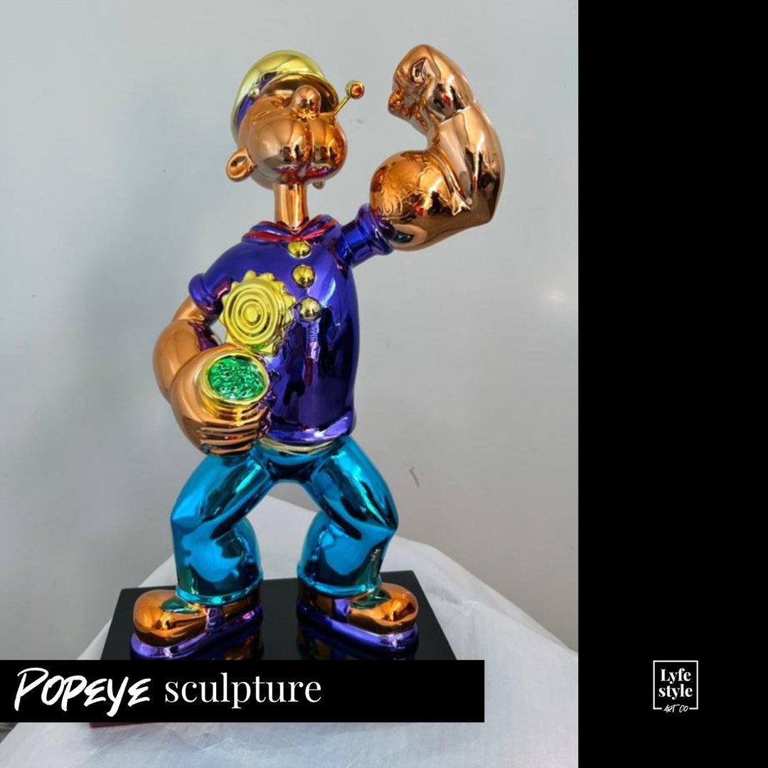 Purple Popeye (SCULPTURE) the Sailor Man Wynn Statue Sculpture Pop Art ...