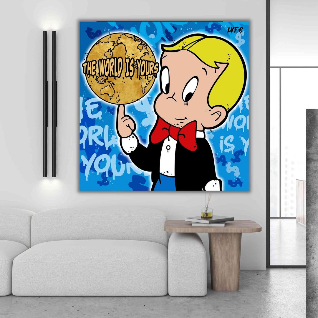 Richie Rich 'the World is Yours' (CANVAS) Alec Monopoly Inspired ...