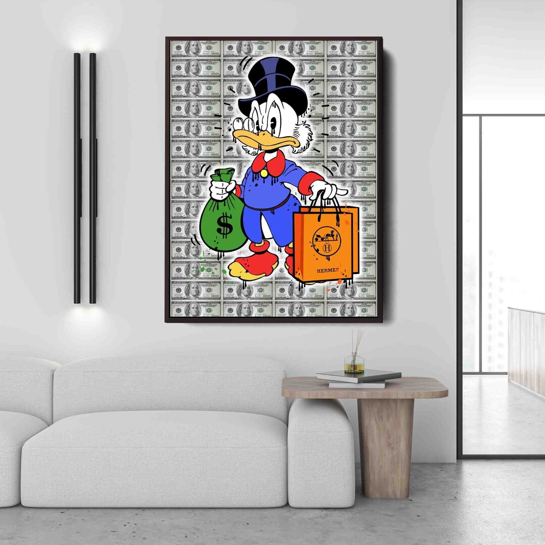 Scrooge Mcduck X Alec Monopoly(canvas ) Street Art - Motivational ...