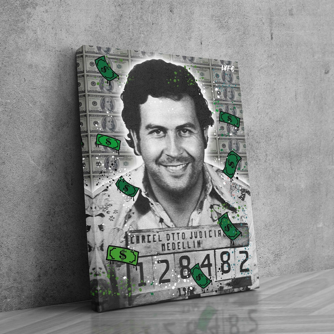 Pablo Escobar (CANVAS) ) Scarface - Tony Montana - Mug Shot - Pop Art ...