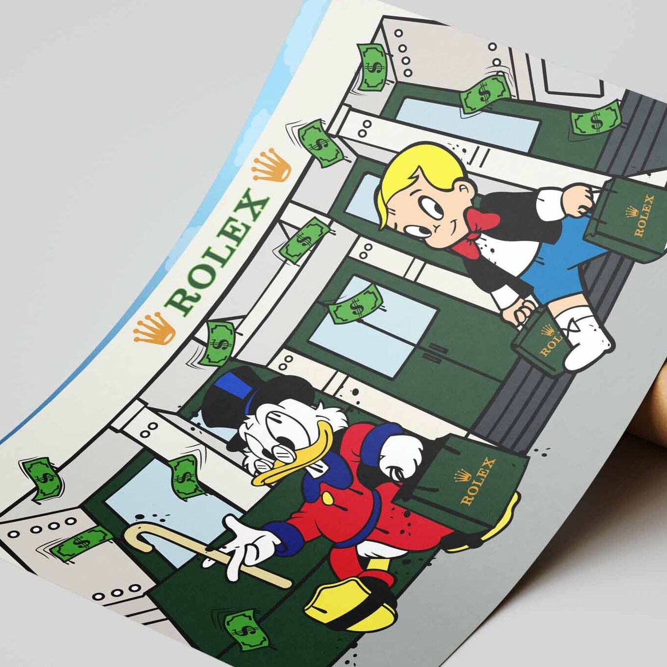 Scrooge Mcduck X Richie Rich X Rolex POSTER Art Print Street - Etsy UK