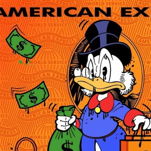 Amex X Scrooge Mcduck super High Quality Canvas Street Art Motivational ...