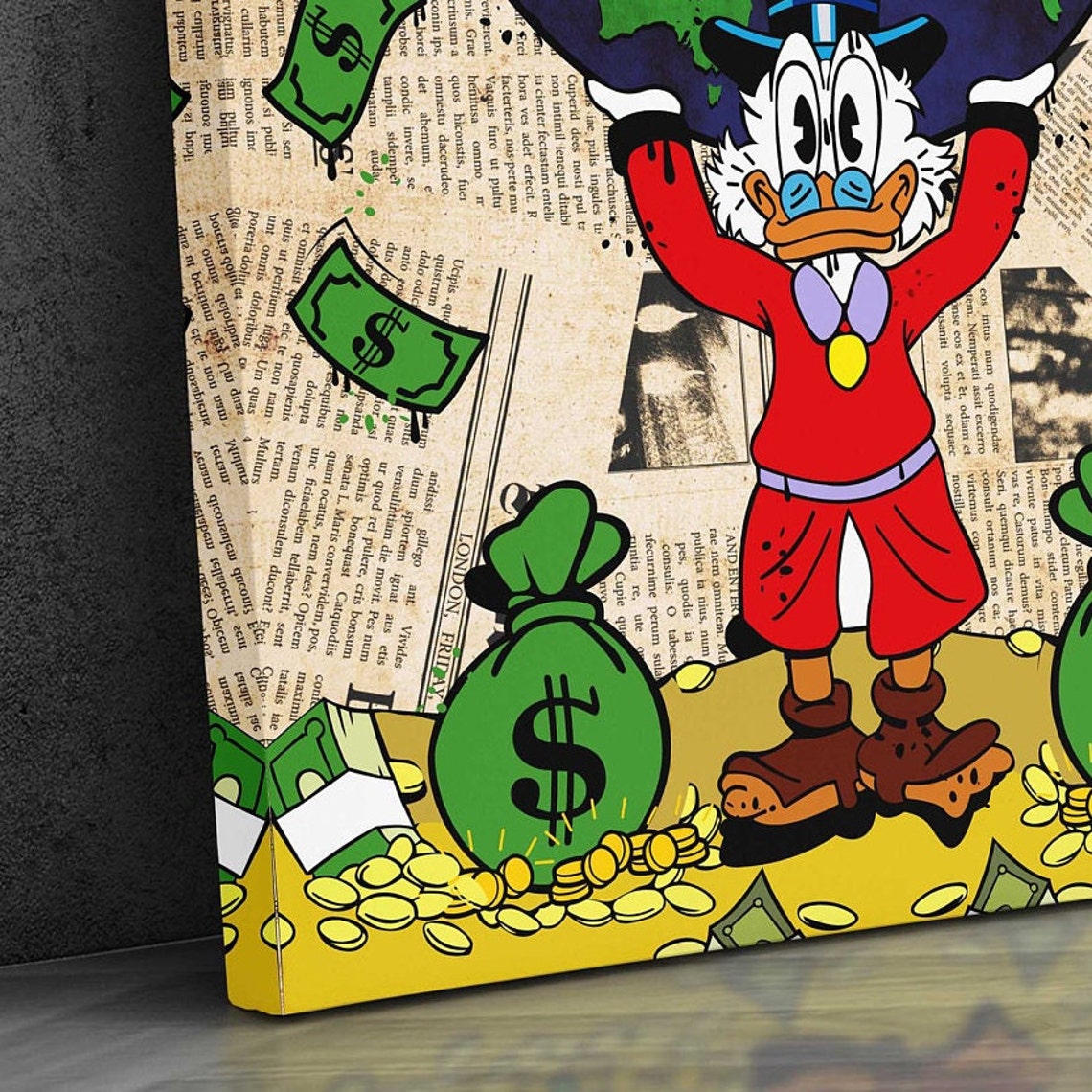 Scrooge Mcduck X Scarface Neon CANVAS Montana neon Art - Etsy UK
